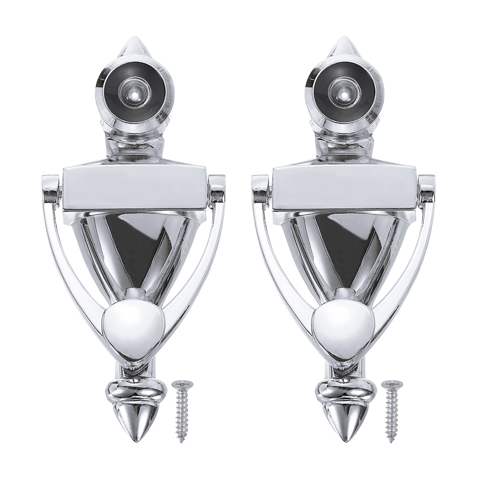 Uxcell 9/16" 2 Pcs Door Knocker with Viewer Die-Cast Construction Home ...