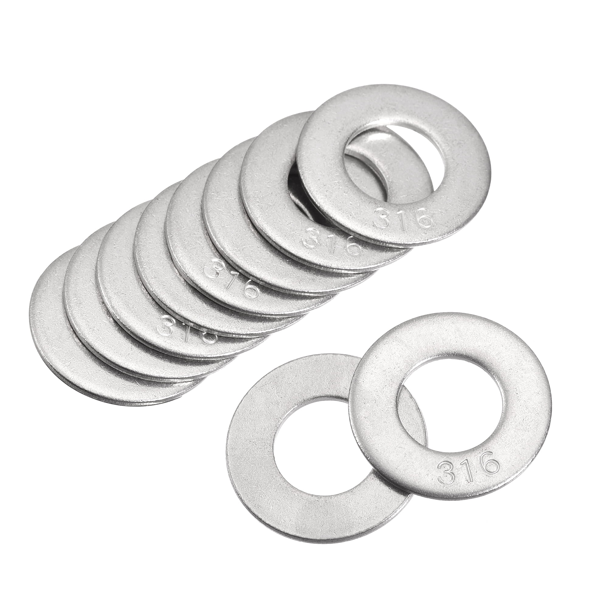 Uxcell 9/16" 316 Stainless Steel Flat Washer for Screw Bolt 25 Pack ...
