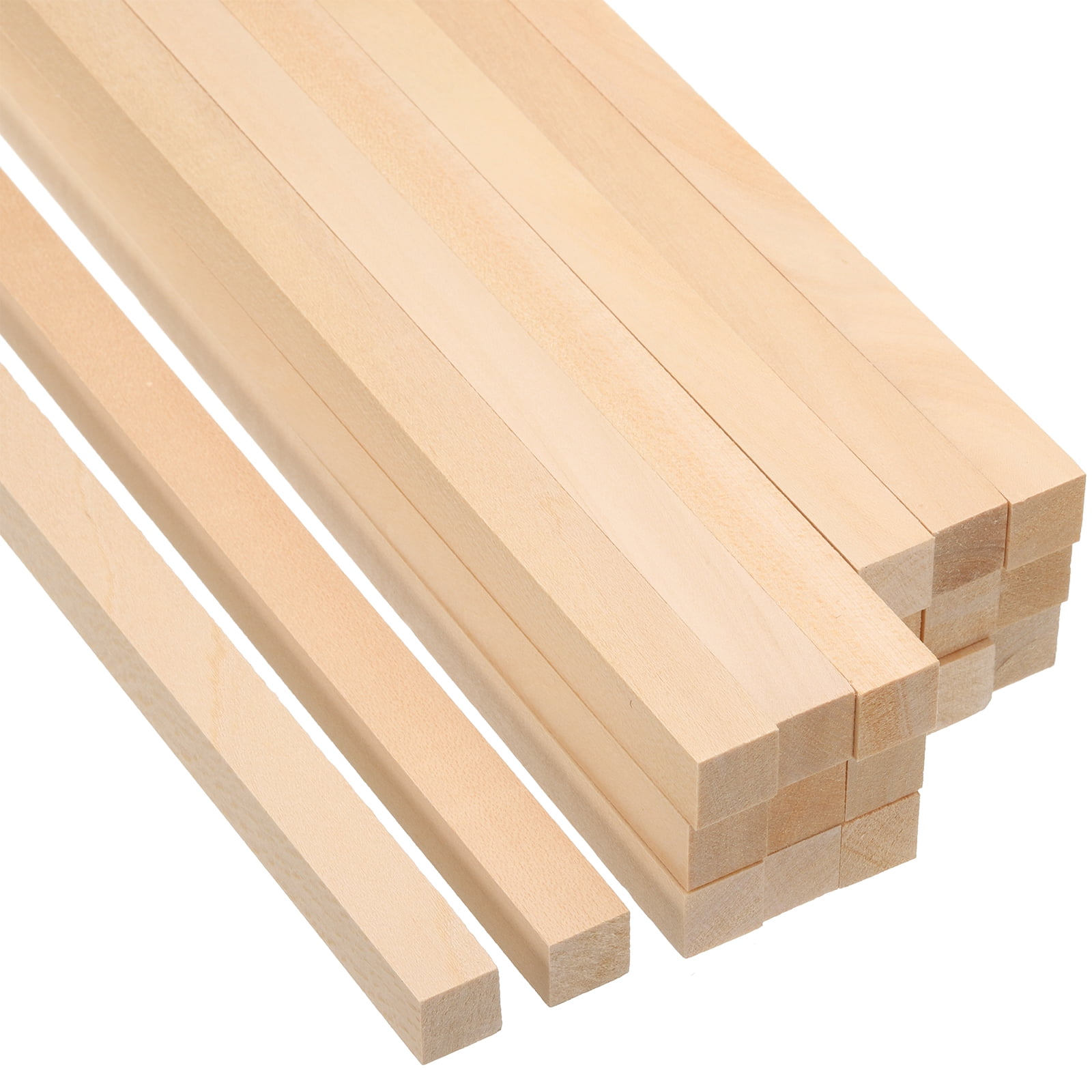 Uxcell 9/16 Inch Dowel Rods Wood Sticks 12 Inch Long Square Wooden ...