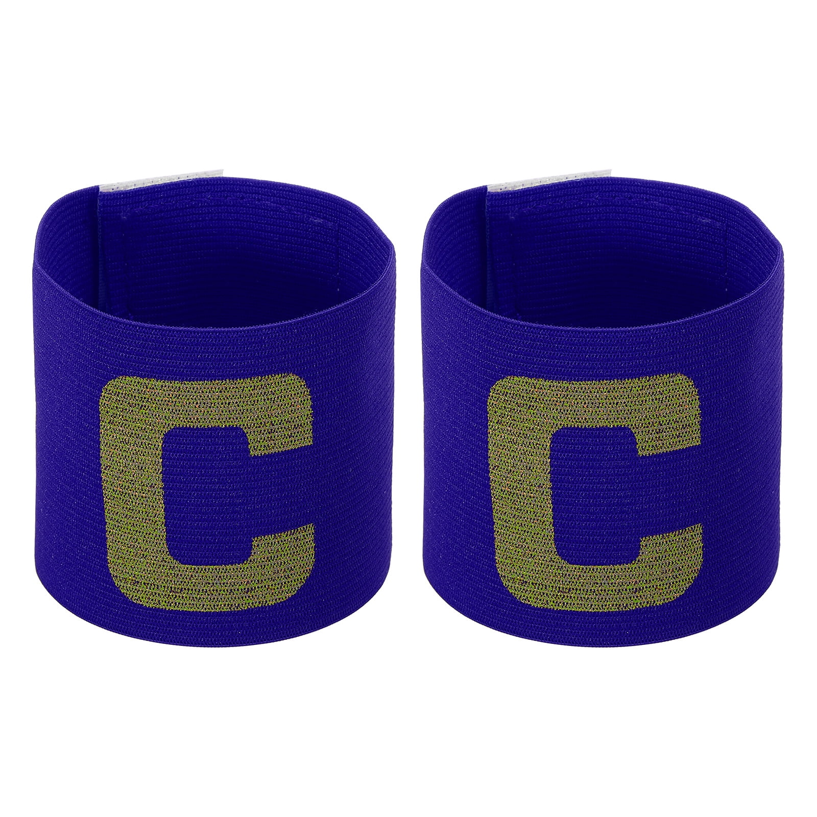Uxcell 9.4x2.5" Soccer Captain C Armband, 2 Pack Nylon Unisex Elastic ...