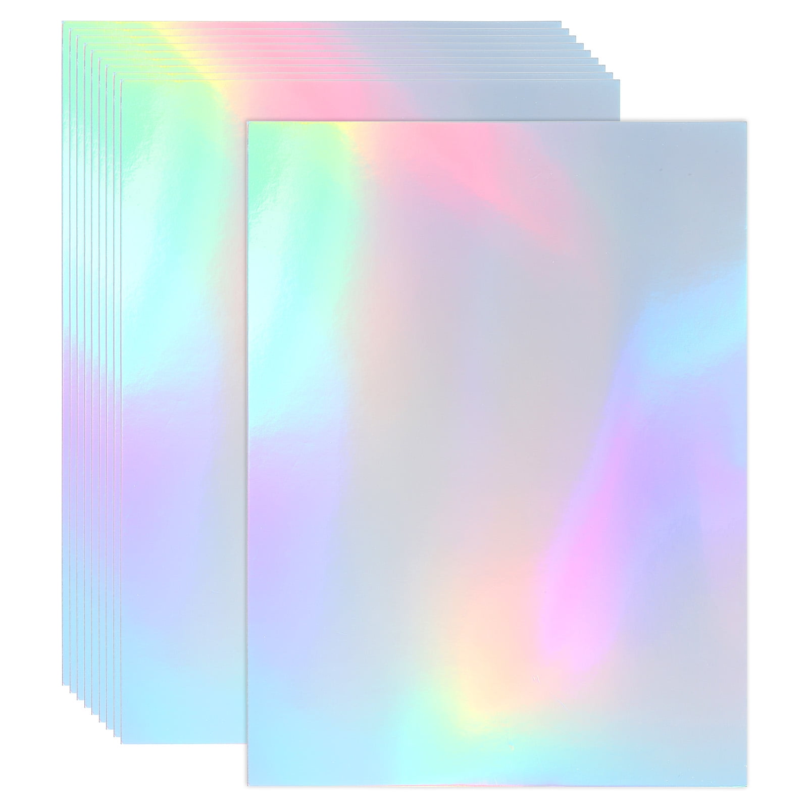 Uxcell 9.5"x7" Holographic Cardstock, 20 Pack Metallic Iridescent ...