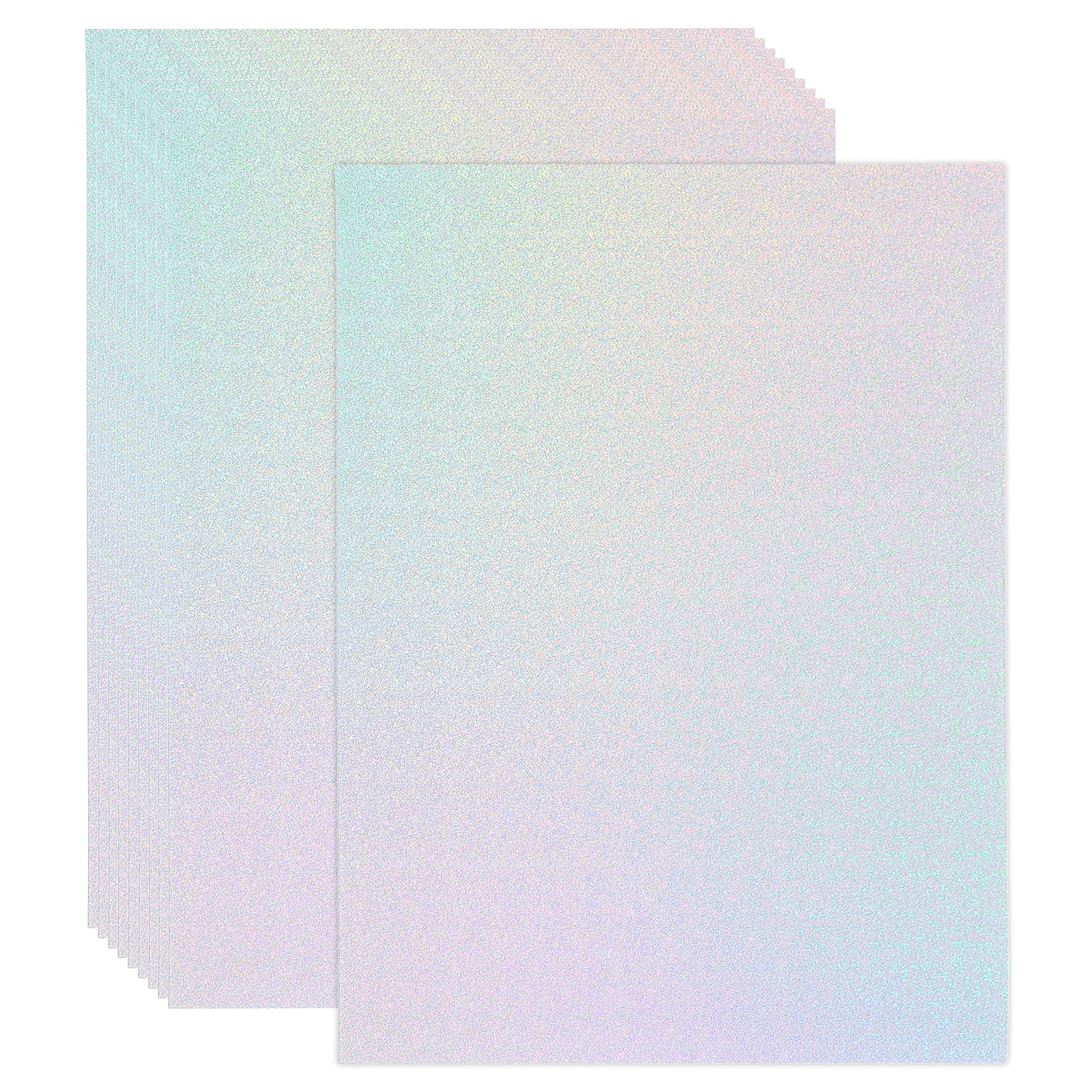 Uxcell 9.5"x7" Holographic Cardstock, 40 Pack Metallic Iridescent ...