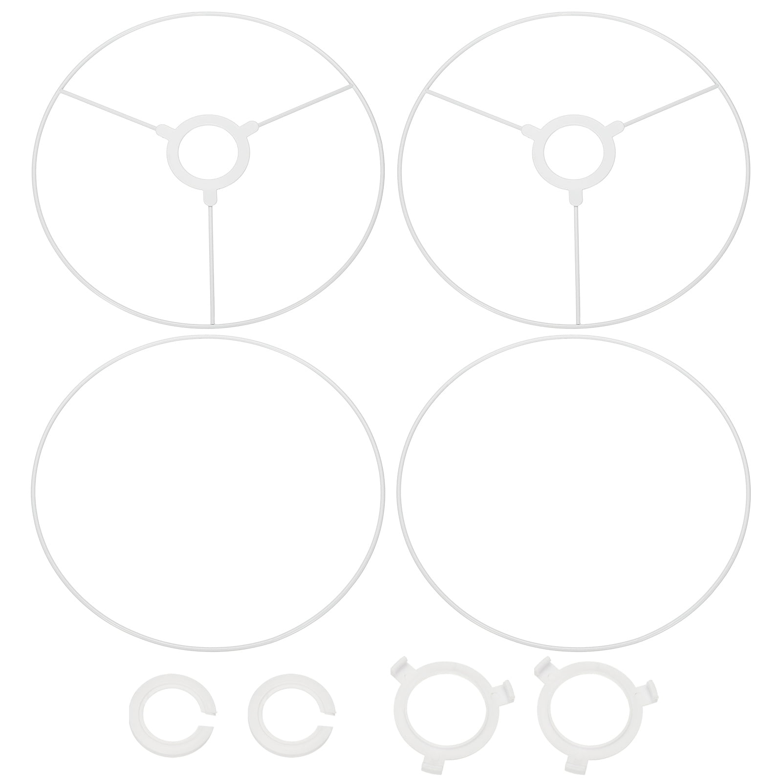 Uxcell 9.8 Inch Lamp Shade Ring, 2 Set Lamp Shade Frame with E27 to E26 ...