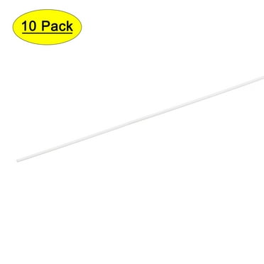 Uxcell 35Pcs ABS Plastic Rods, Diameter 4mm Length 250mm White Stick ...