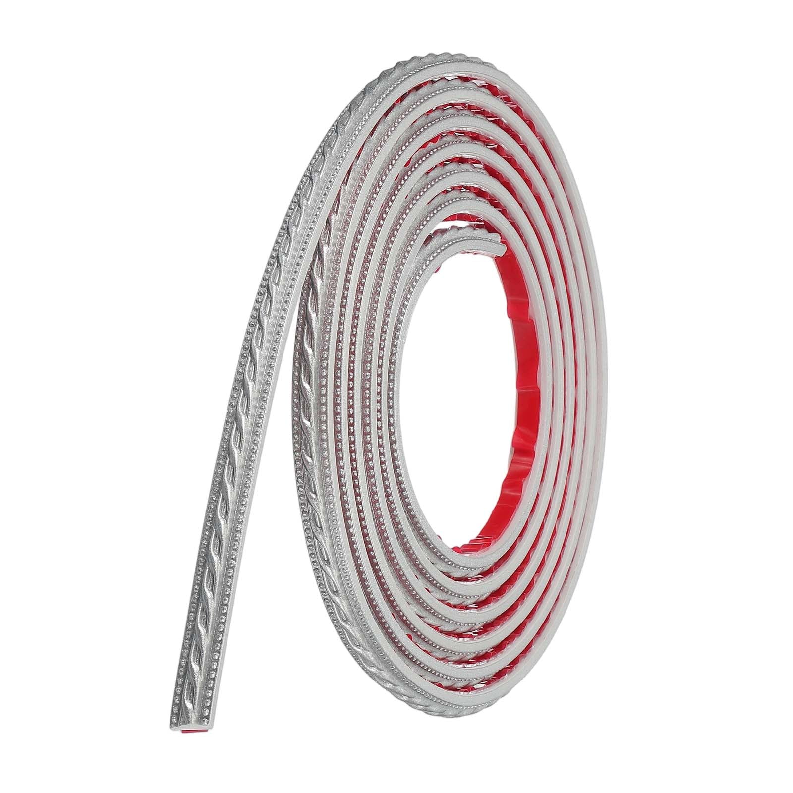 Uxcell 9.8Ft x 0.47" Peel and Stick Molding Trim for Walls, Flexible ...