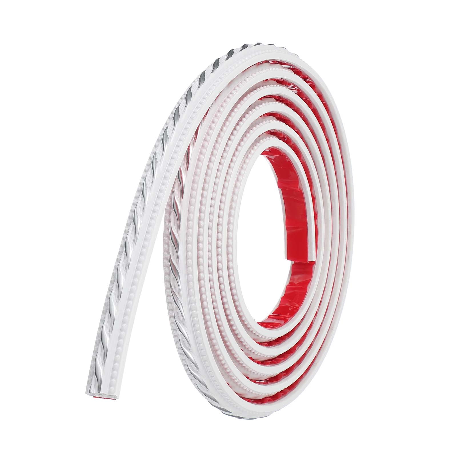 Uxcell 9.8Ft x 0.79" Peel and Stick Molding Trim for Walls, Flexible ...