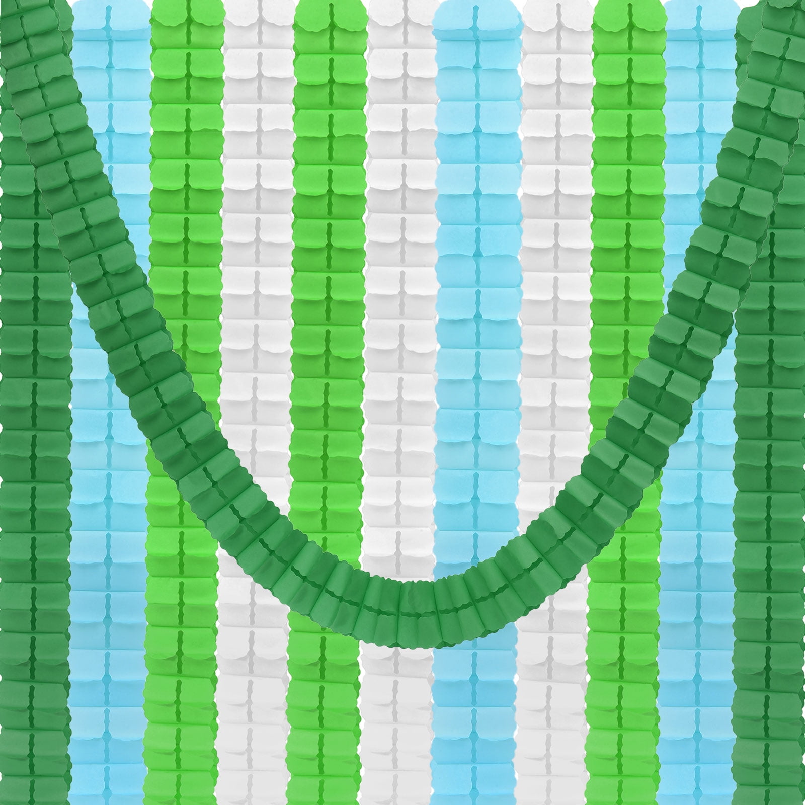 Uxcell 9.8ft Green Theme Four Leaf Paper Flower Garland Hanging ...