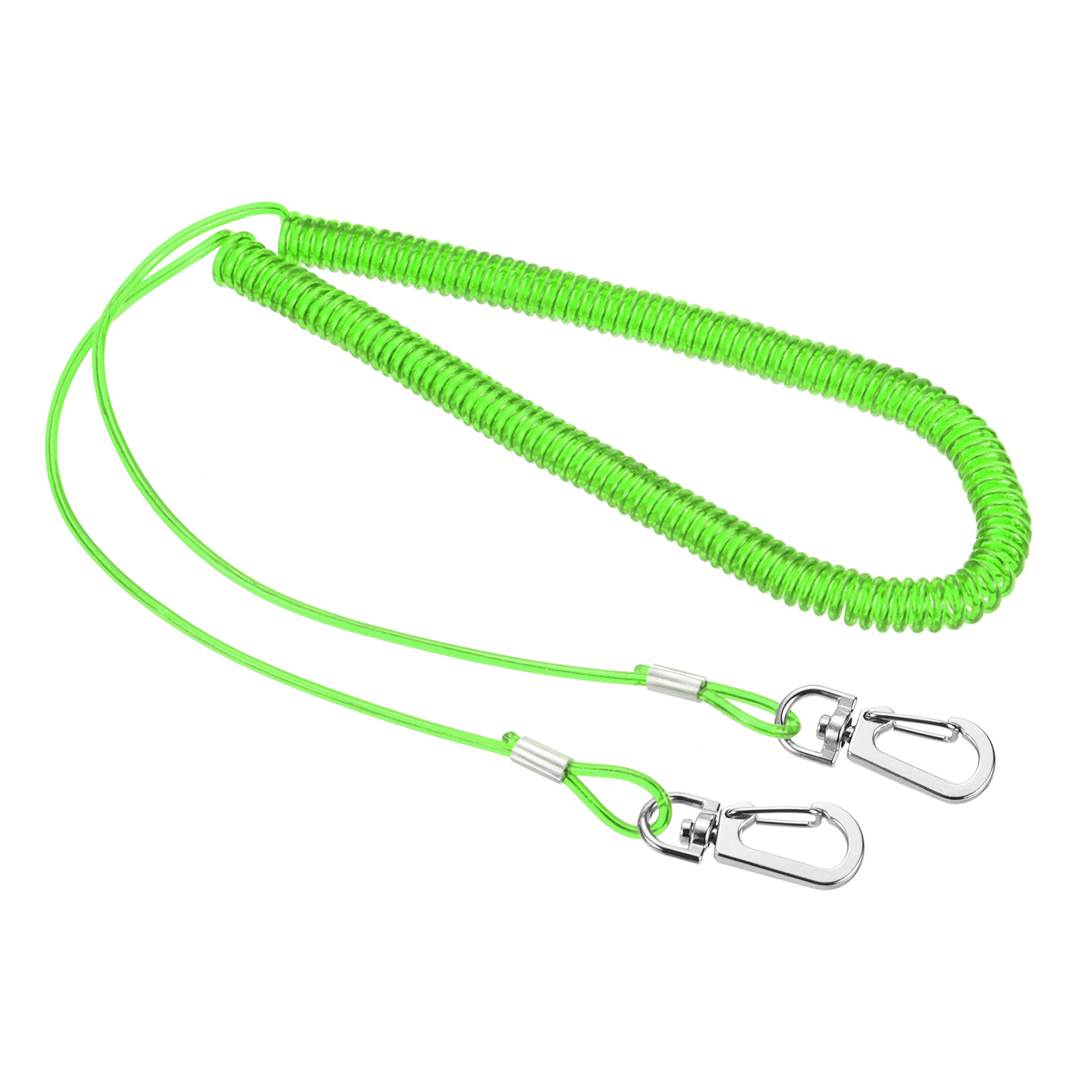 Uxcell 9.8ft Heavy Spring Fishing Coiled Lanyard Extension Cord Tether ...