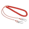 Uxcell 9.8ft Heavy Spring Fishing Coiled Lanyard Extension Cord Tether ...