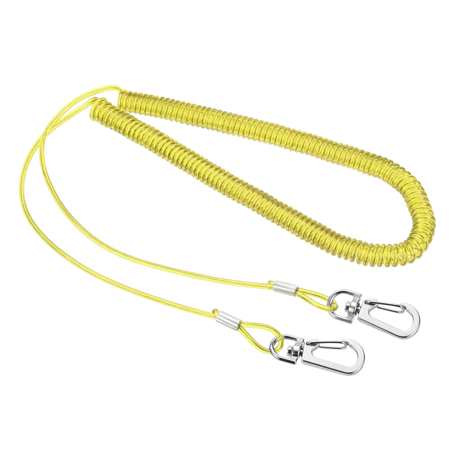 Uxcell 9.8ft Heavy Spring Fishing Coiled Lanyard Extension Cord Tether ...