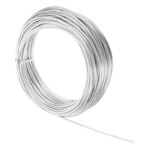 Uxcell 9 Gauge 3mm Aluminum Wire, 80 Feet Bendable Metal Craft Armature ...