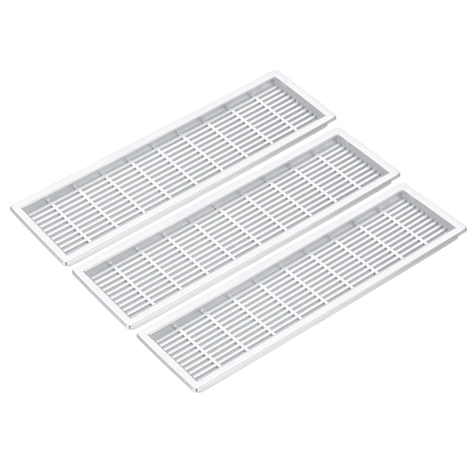 Uxcell Rectangle Ventilation Grille, Plastic Air Vent Cover Louvered ...