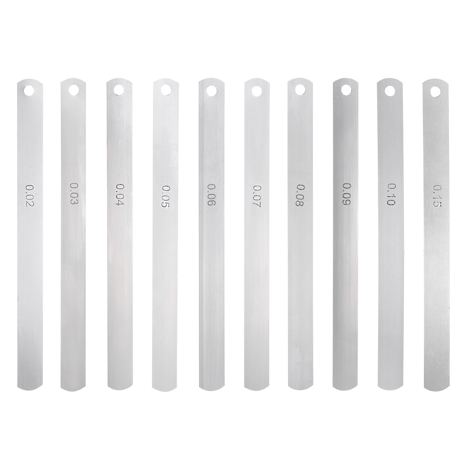 Uxcell 9 Pack Metric Steel Feeler Gauge, 0.02mm-0.1mm Thickness Filler Gauge,Valves, Guitar ...