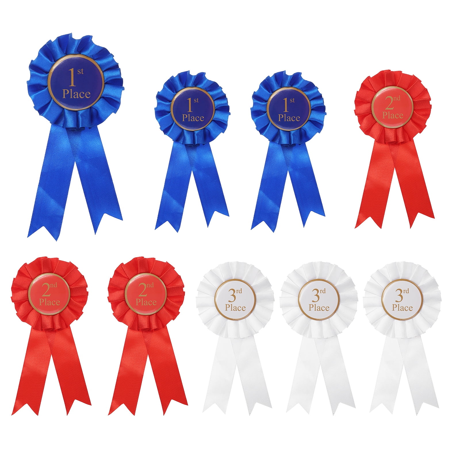 Uxcell 9 Pcs Award Ribbons, 1st 2nd 3rd Place Winner Recognition ...