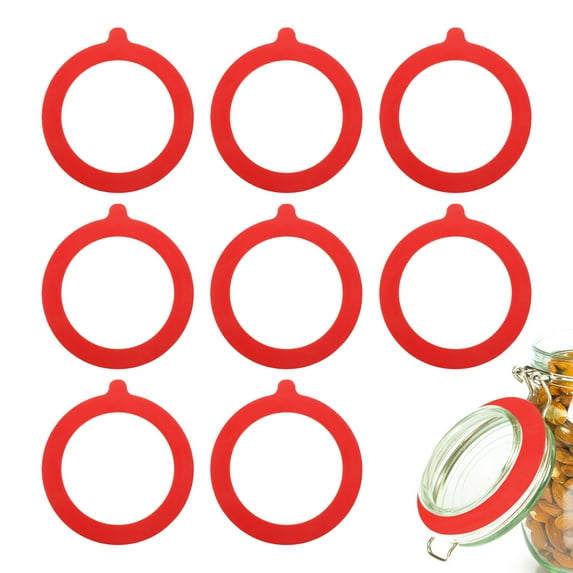 Uxcell 9 Pcs Rubber Seals for Glass Jars 3.7 Inch OD Silicone Sealing ...