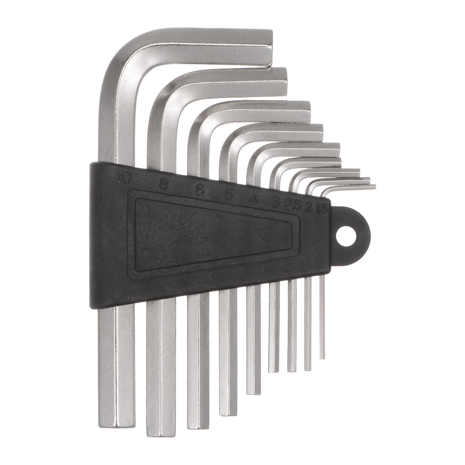 Uxcell 9 Pieces Hex Wrench Set Metric CR-V Steel L Shaped Long Arm ...