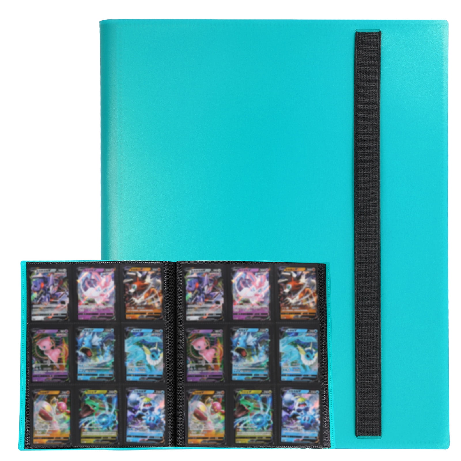 Uxcell 9 Pocket Trading Card Binder, PU Cover Card Collection Binder ...