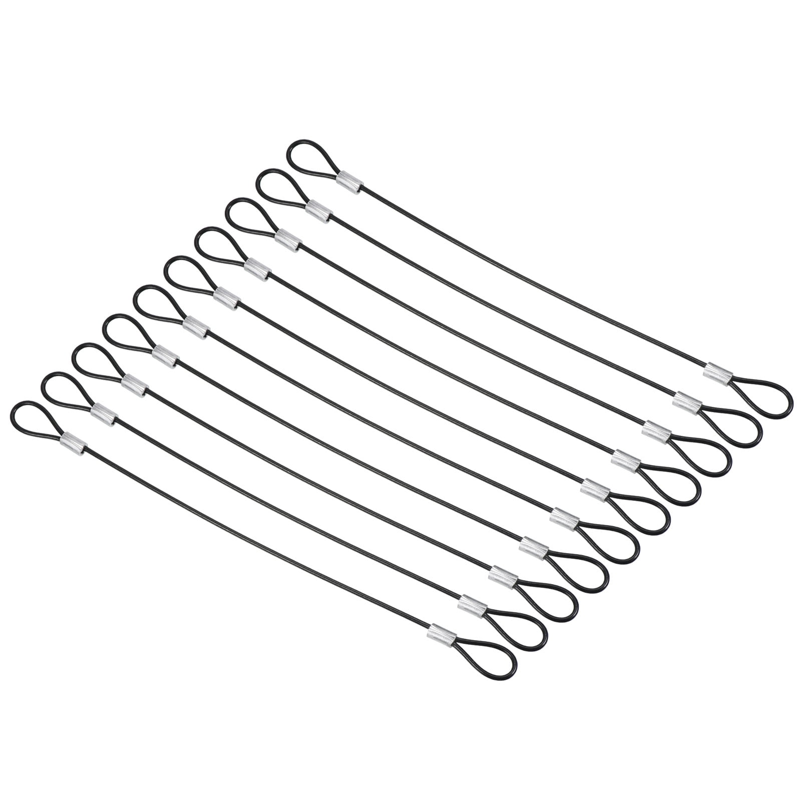 Uxcell Safety Cable Lock Steel Stage Lighting Security Wire Ropes Black ...