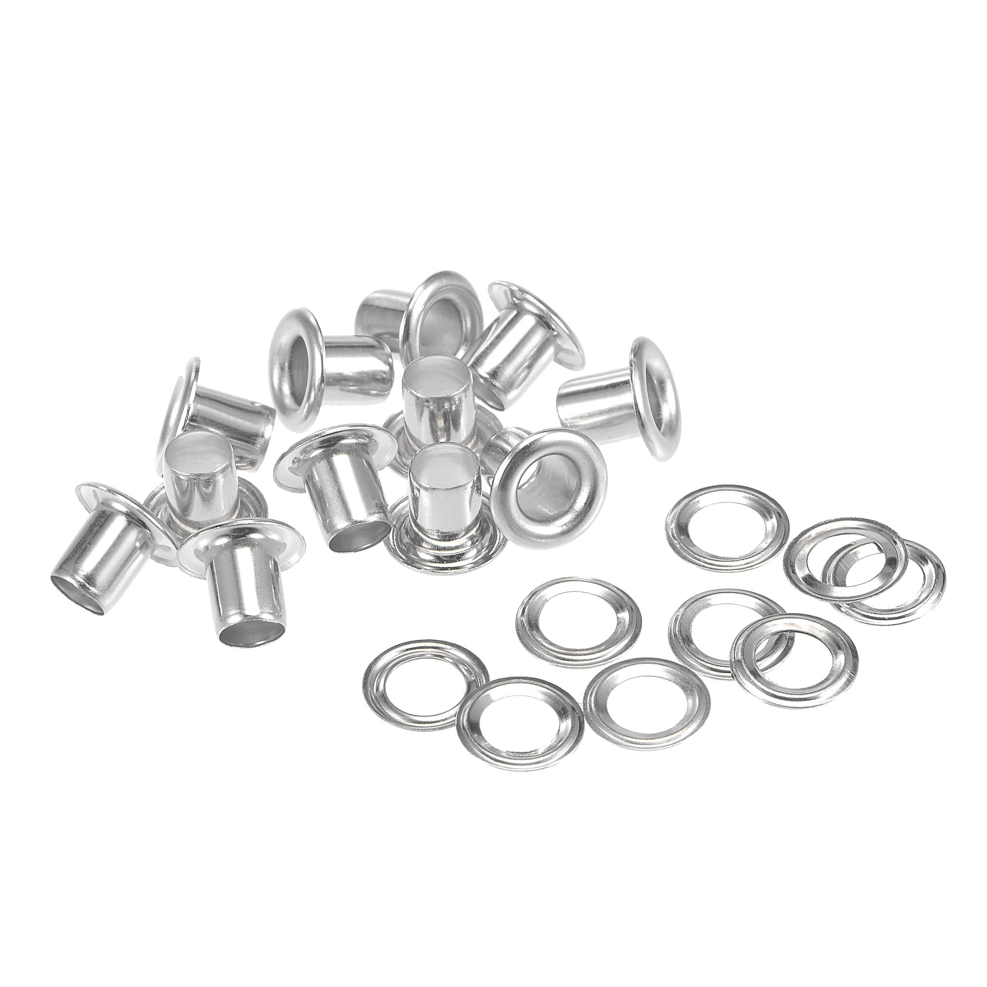 Uxcell 9 x 4.5 x 7mm Copper Grommets Eyelets with Washers Chrome Plated ...