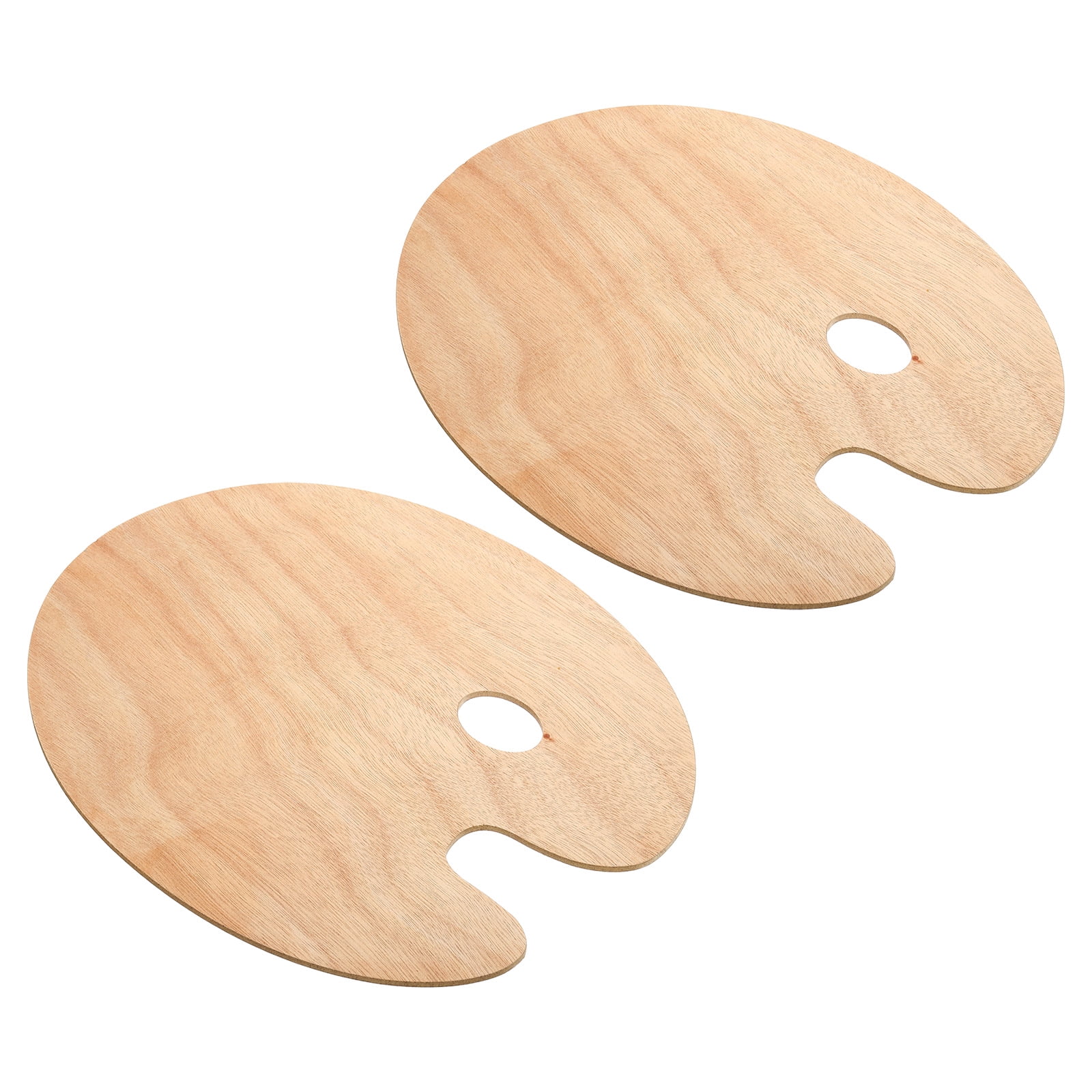 Uxcell 9"x12" Wooden Paint Palette Wood Color Mixing Oval Painting ...