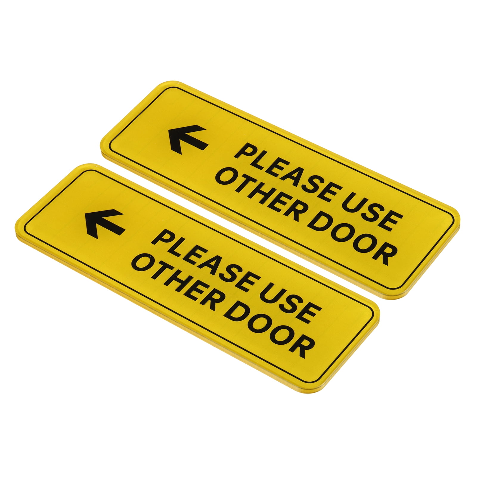 Uxcell 9"x3" Please Use Other Door Left Arrow Sign Acrylic Adhesive ...