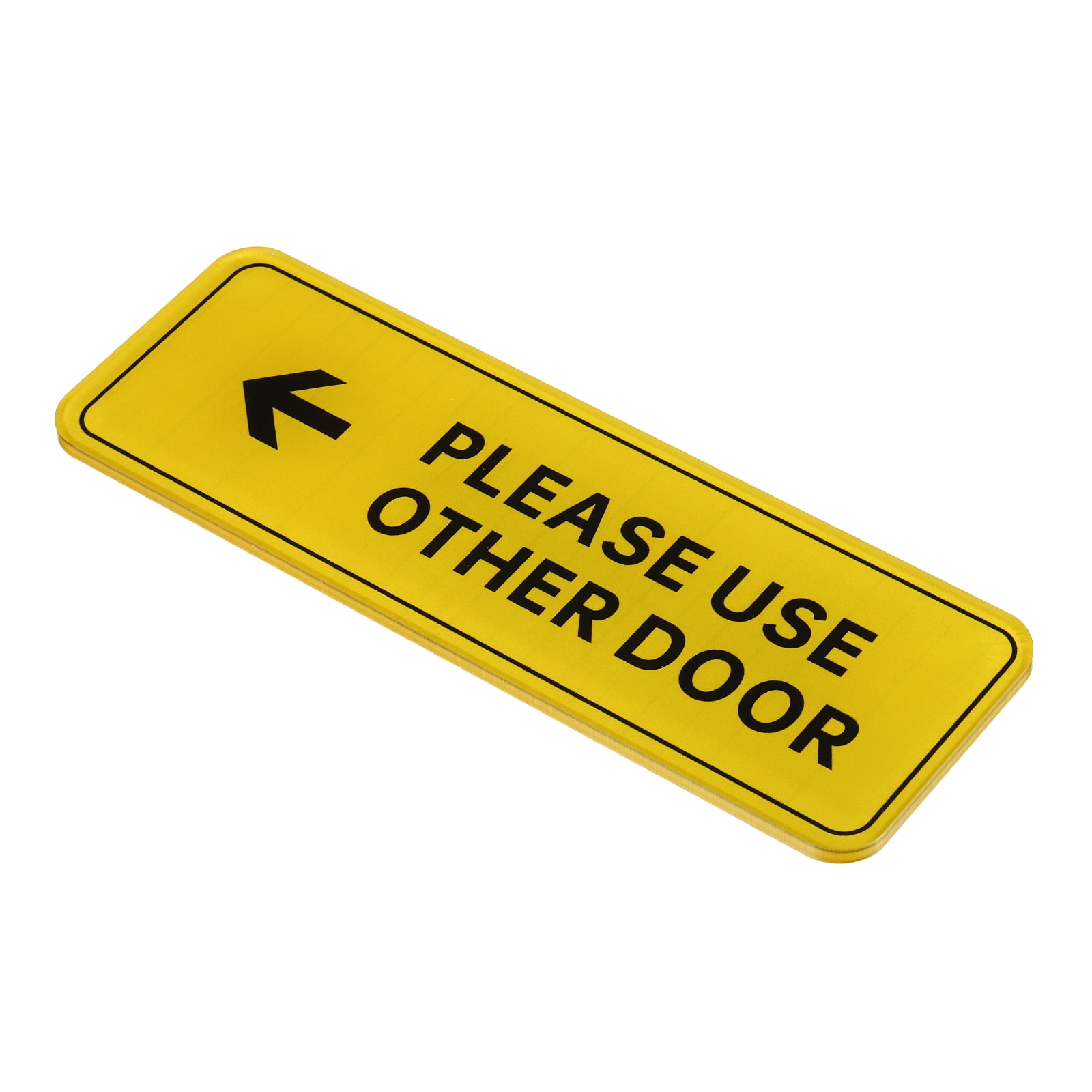 Uxcell 9"x3" Please Use Other Door Left Arrow Sign Acrylic Adhesive ...