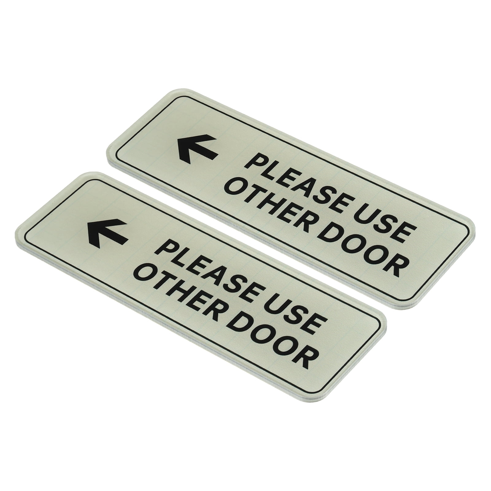Uxcell 9"x3" Please Use Other Door Left Arrow Sign Acrylic Adhesive ...