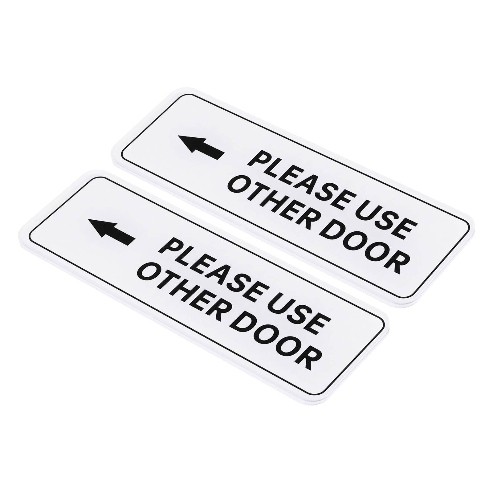 Uxcell 9"x3" Please Use Other Door Left Arrow Sign Acrylic Adhesive ...