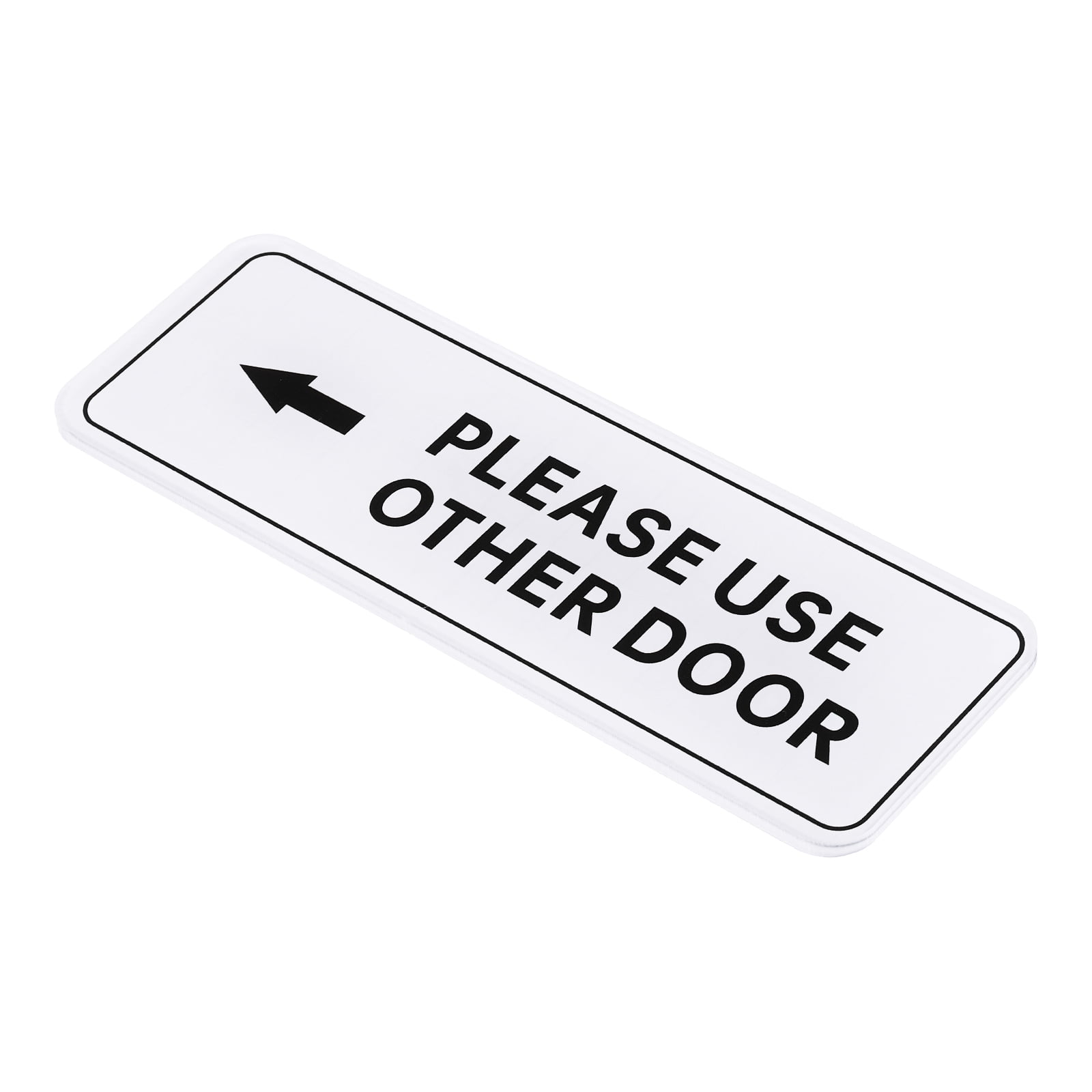 Uxcell 9"x3" Please Use Other Door Left Arrow Sign Acrylic Adhesive ...
