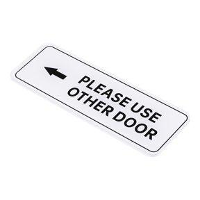 Uxcell 6x2" Push Pull Door Sign, 1 Pairs Acrylic Self-Adhesive Back ...
