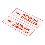 Uxcell 6x2" Push Pull Door Sign, 1 Pairs Acrylic Self-Adhesive Back ...