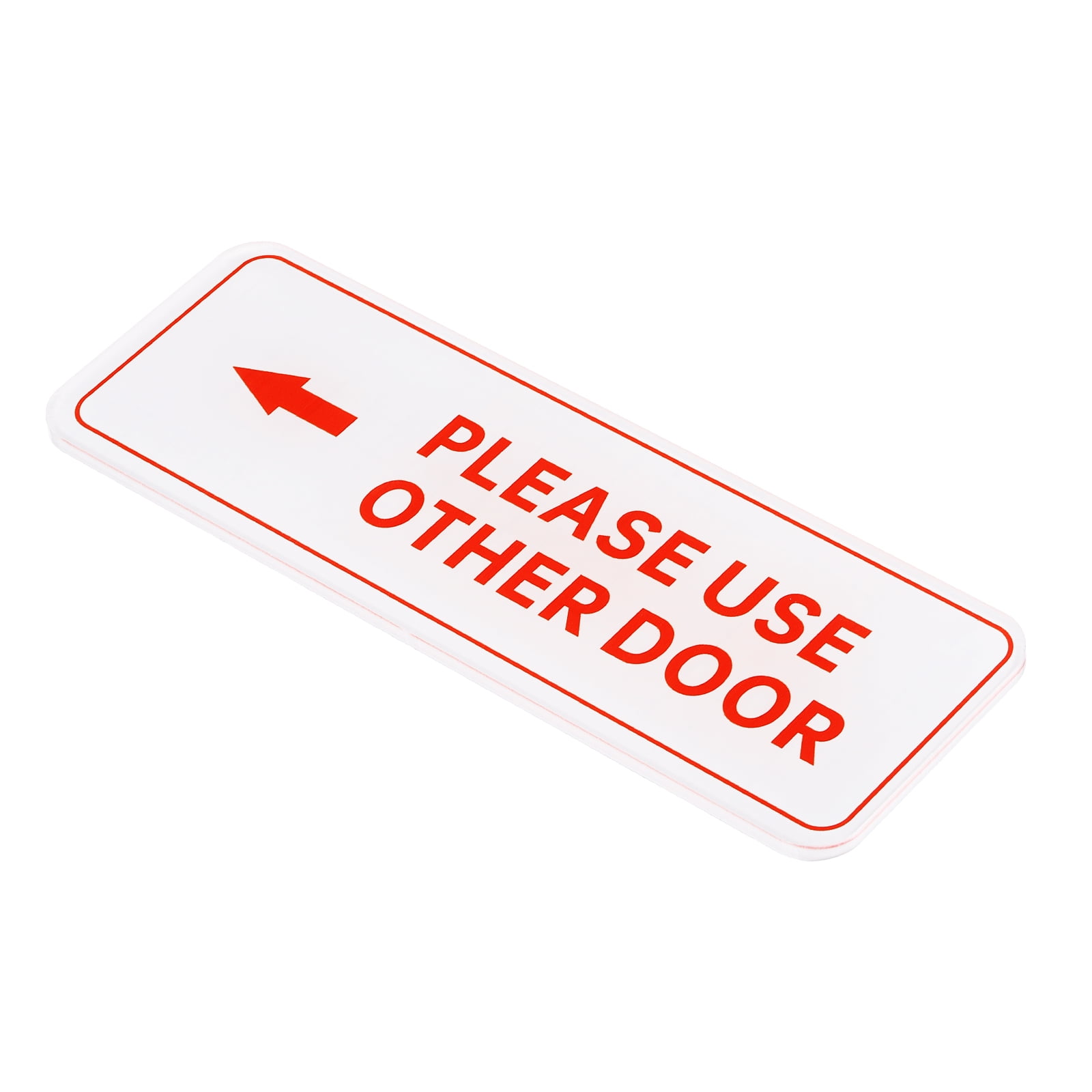Uxcell 9"x3" Please Use Other Door Left Arrow Sign Adhesive Door ...