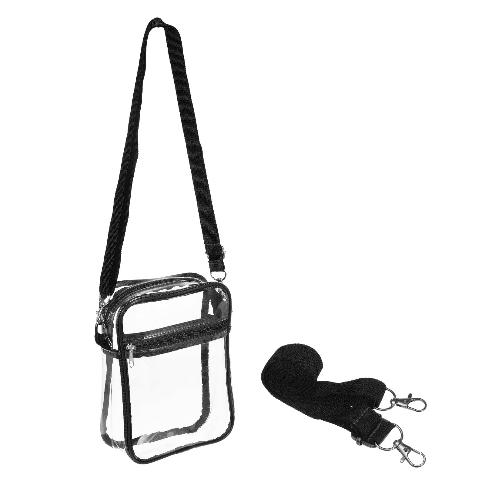 Uxcell 9"x7" Stadium Approved PVC Clear Crossbody Purse Bag with ...