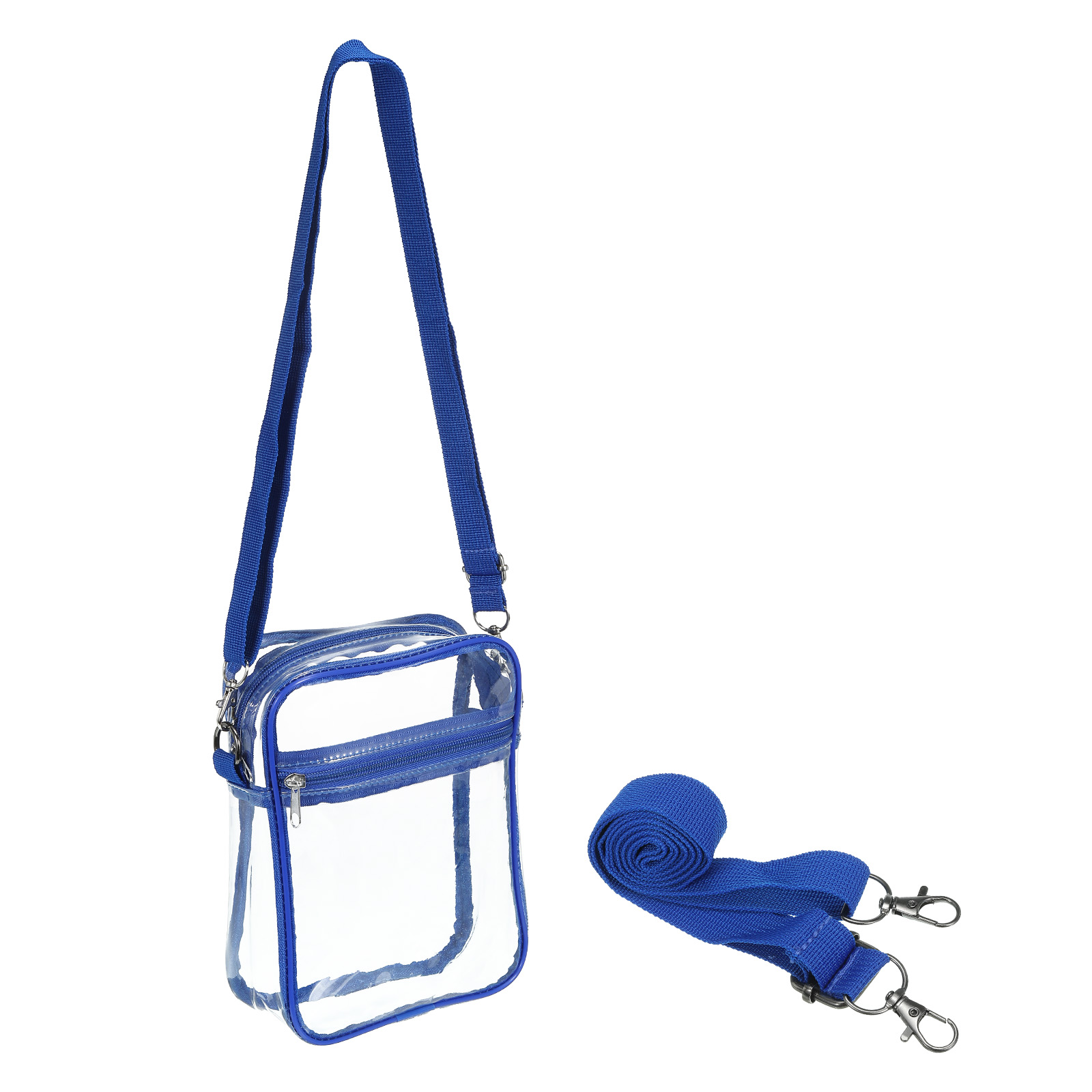 Uxcell 9"x7" Stadium Approved PVC Clear Crossbody Purse Bag with ...