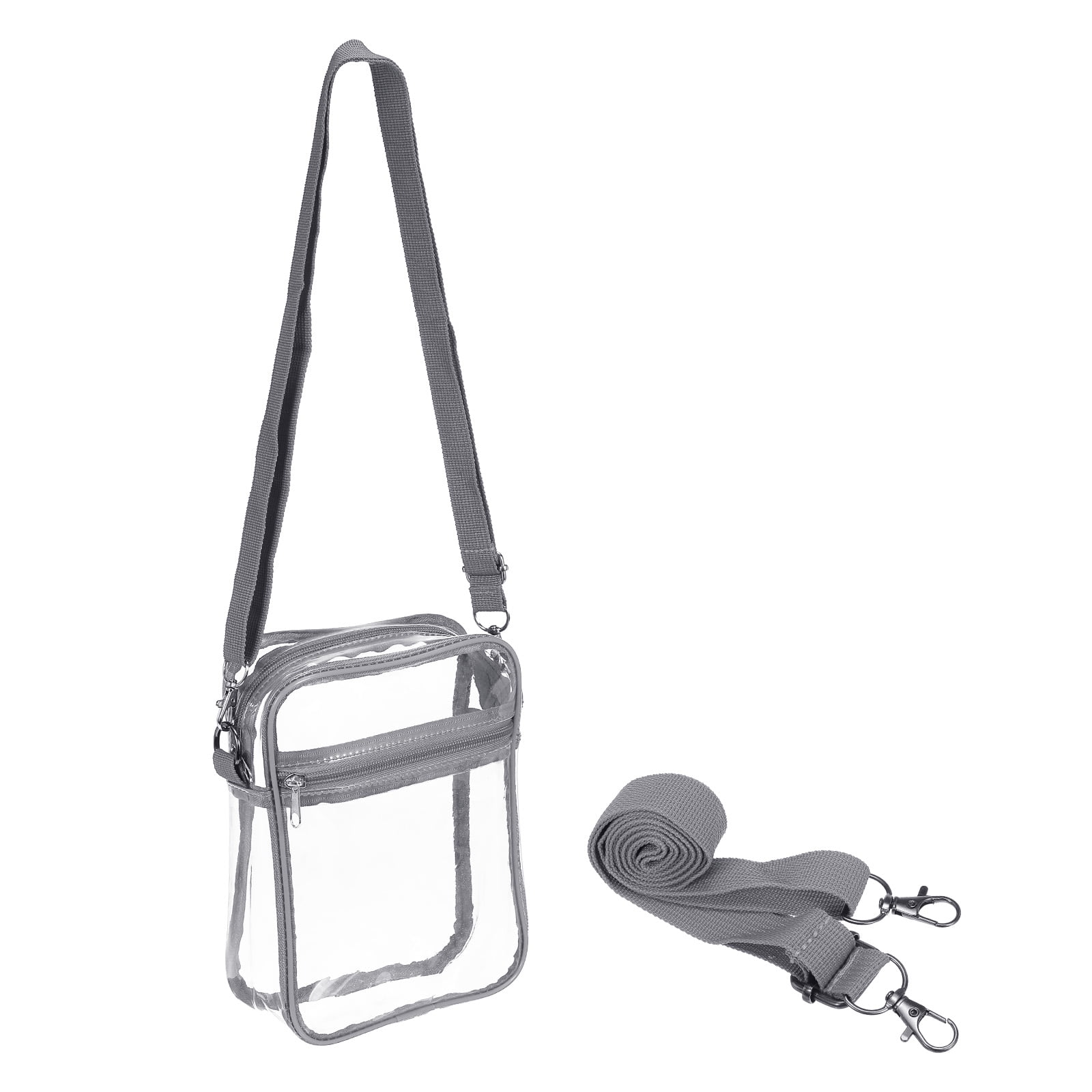 Uxcell 9"x7" Stadium Approved PVC Clear Crossbody Purse Bag with ...