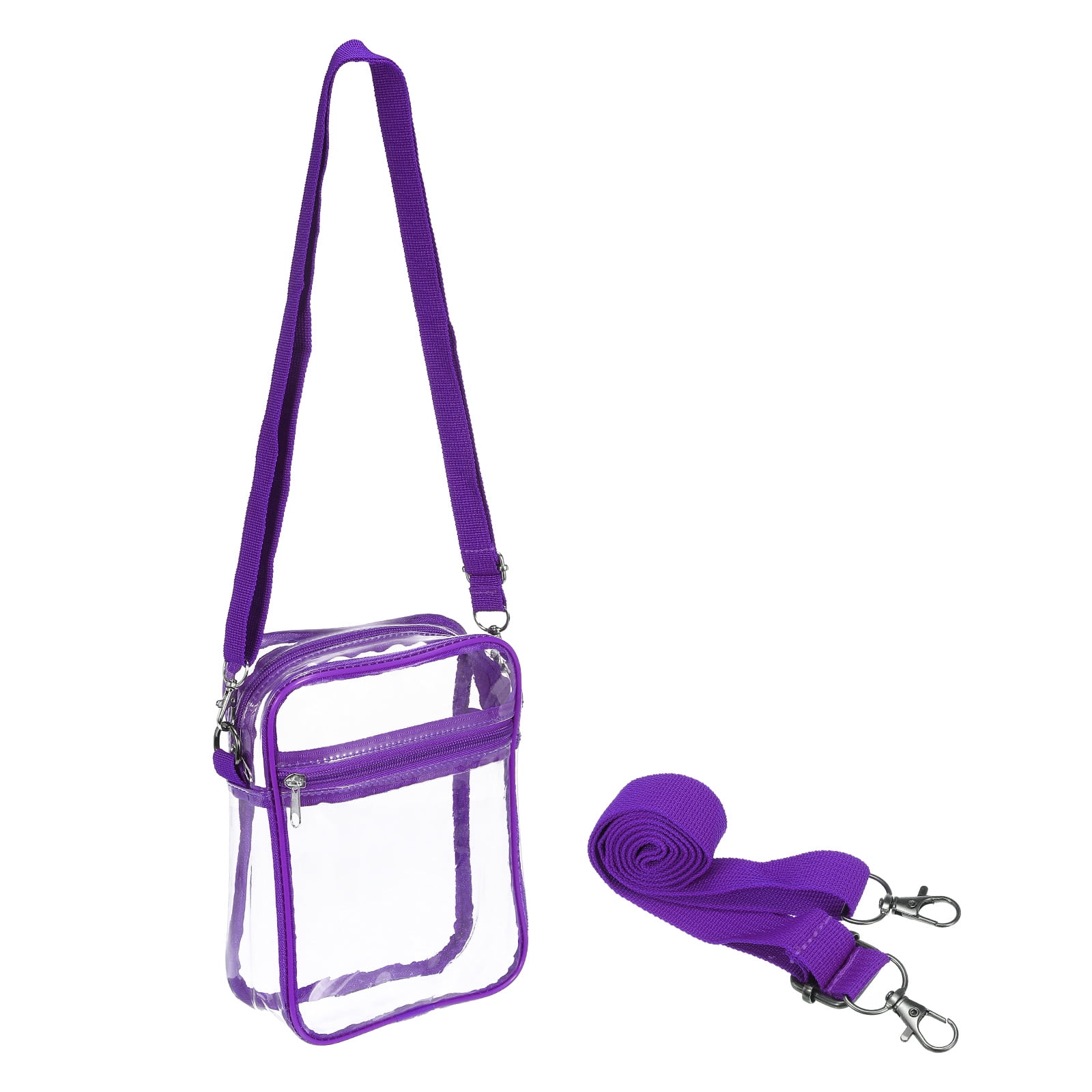 Uxcell 9"x7" Stadium Approved PVC Clear Crossbody Purse Bag with ...