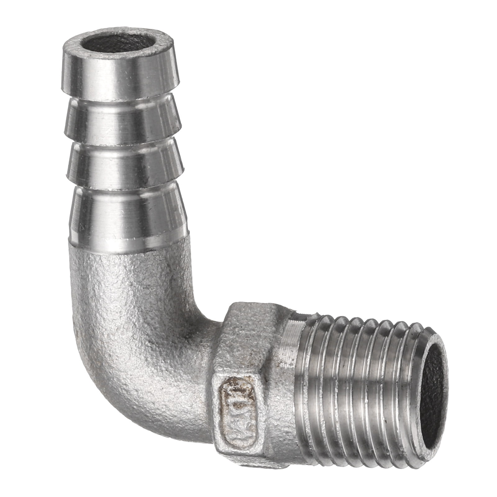 Uxcell 90 Degree Elbow Hose Barb Fitting 0.4" Barb x 1/4" NPT Male ...