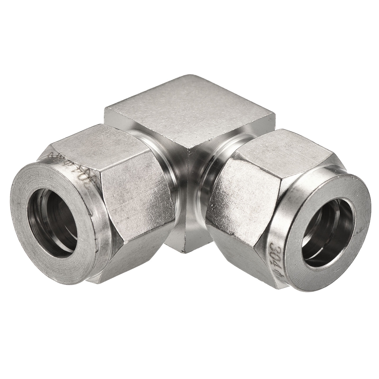 Uxcell 90 Degree Union Elbow 3/8" to 3/8" OD Tube Stainless Steel ...