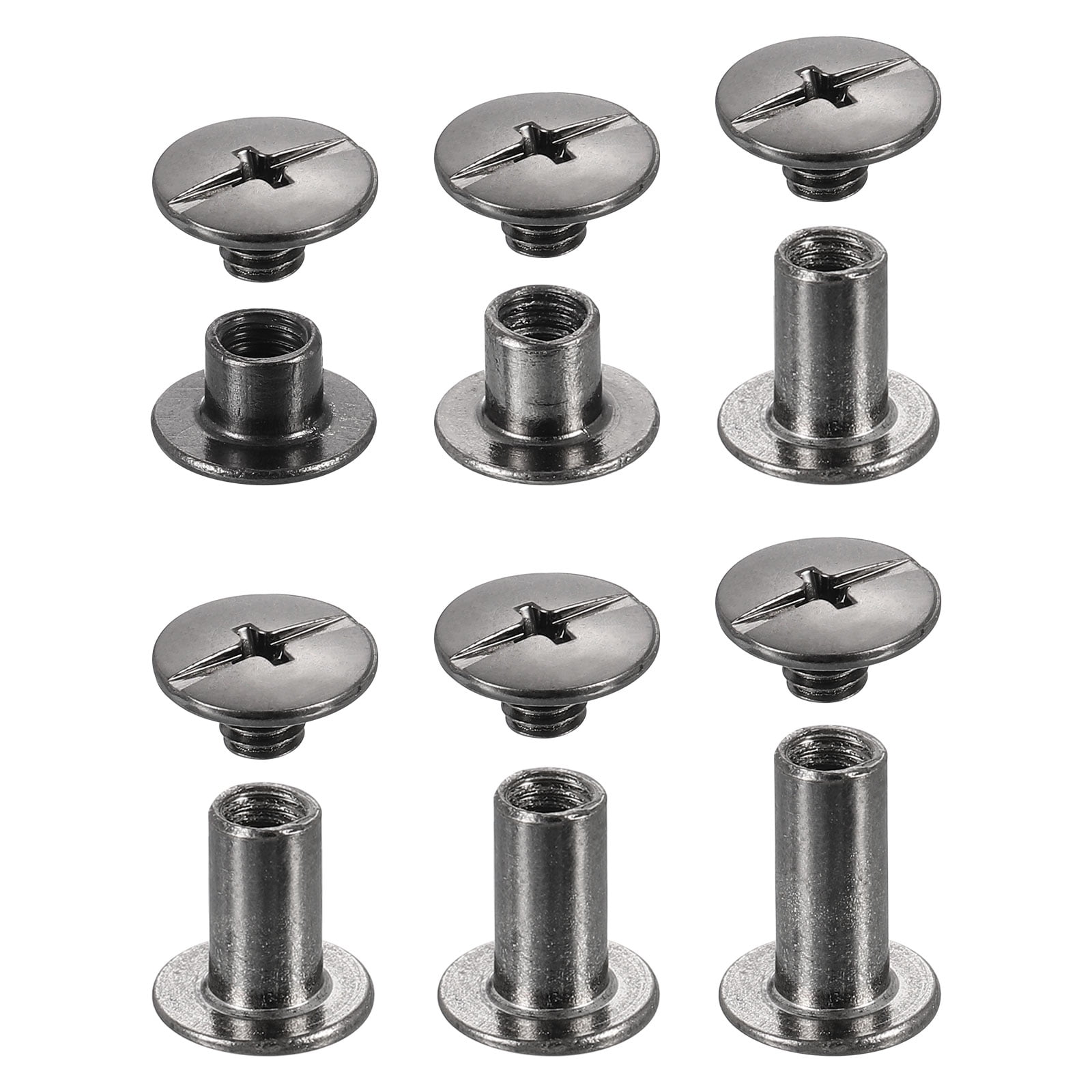 Uxcell 90 Pack Chicago Screw Rivet Metal Phillips Head Binding Post ...