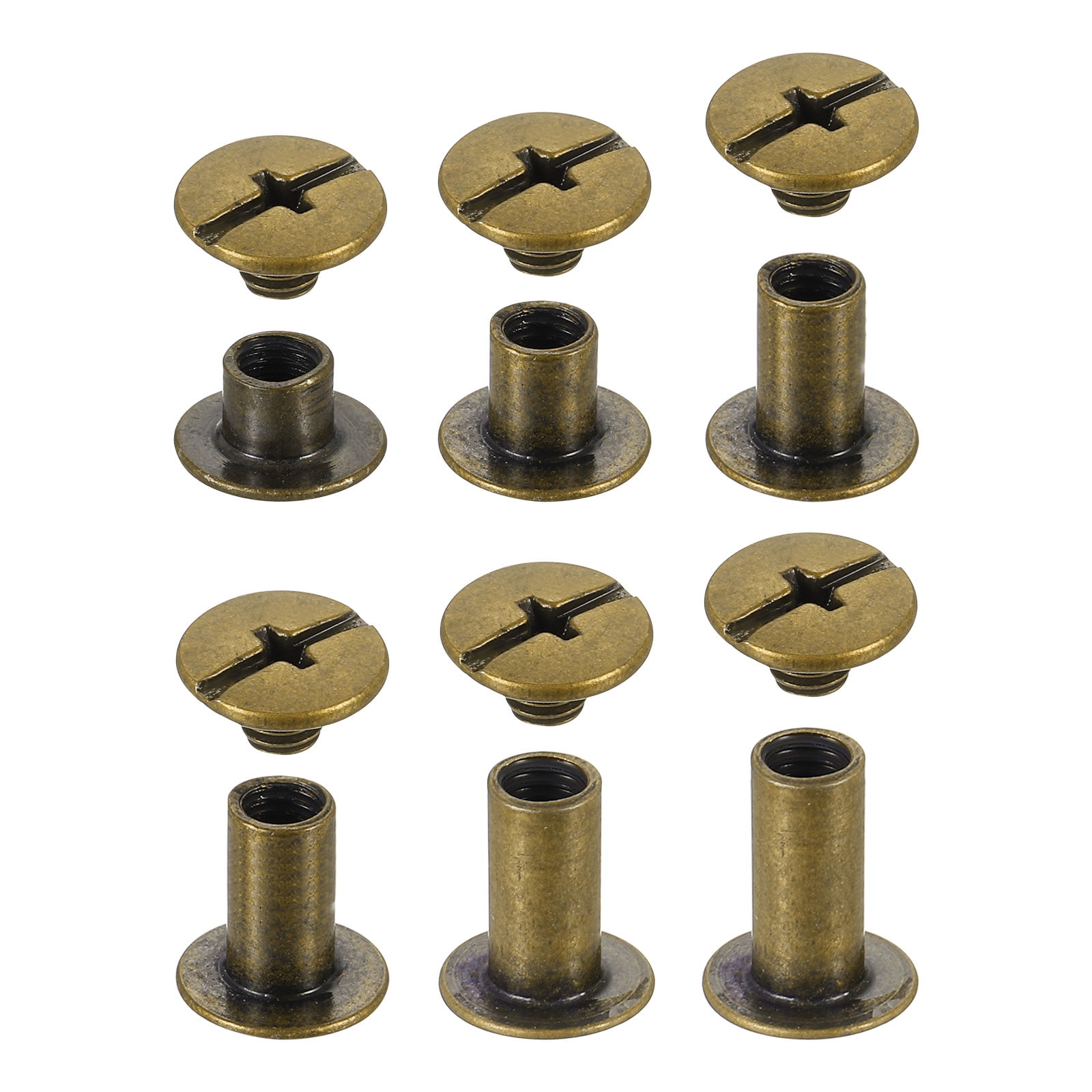 Uxcell 90 Pack Chicago Screw Rivet Metal Phillips Head Binding Post ...