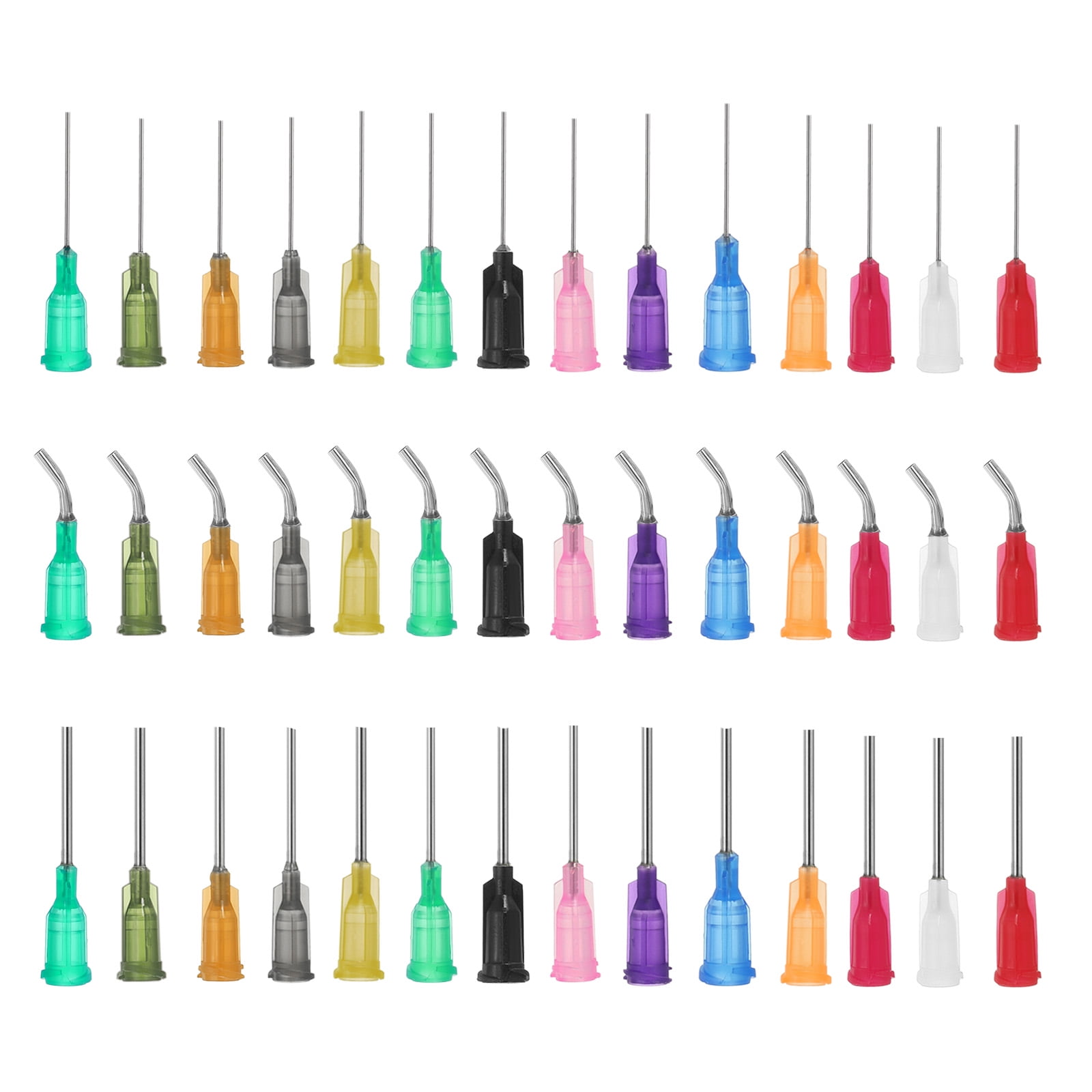 Uxcell 90 Pcs Blunt Tip Dispensing Needles, Bent Industrial Liquid ...