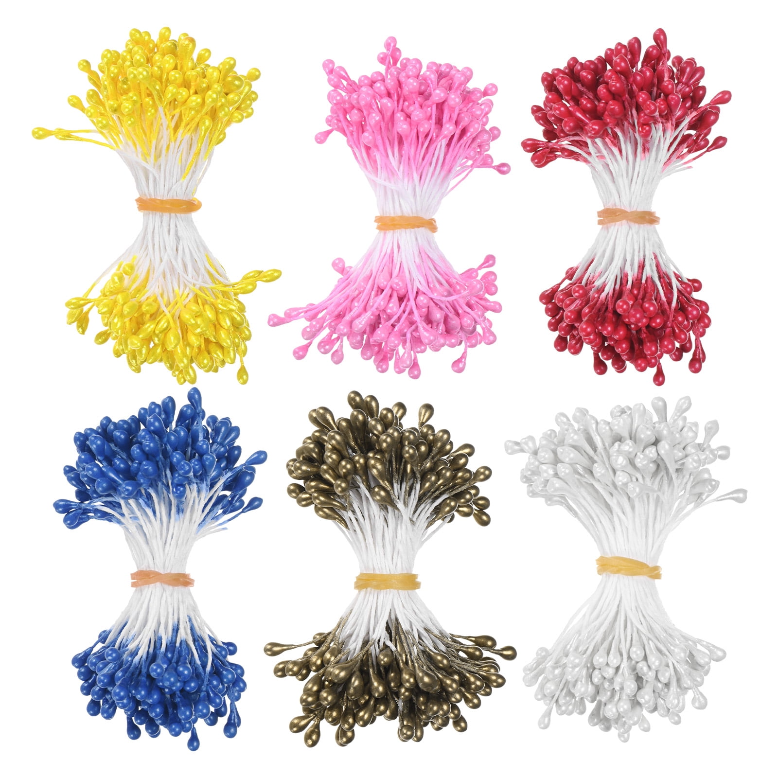 Uxcell 900-Pack Flower Stamens for Crafts, 5mm Double Heads Artificial ...