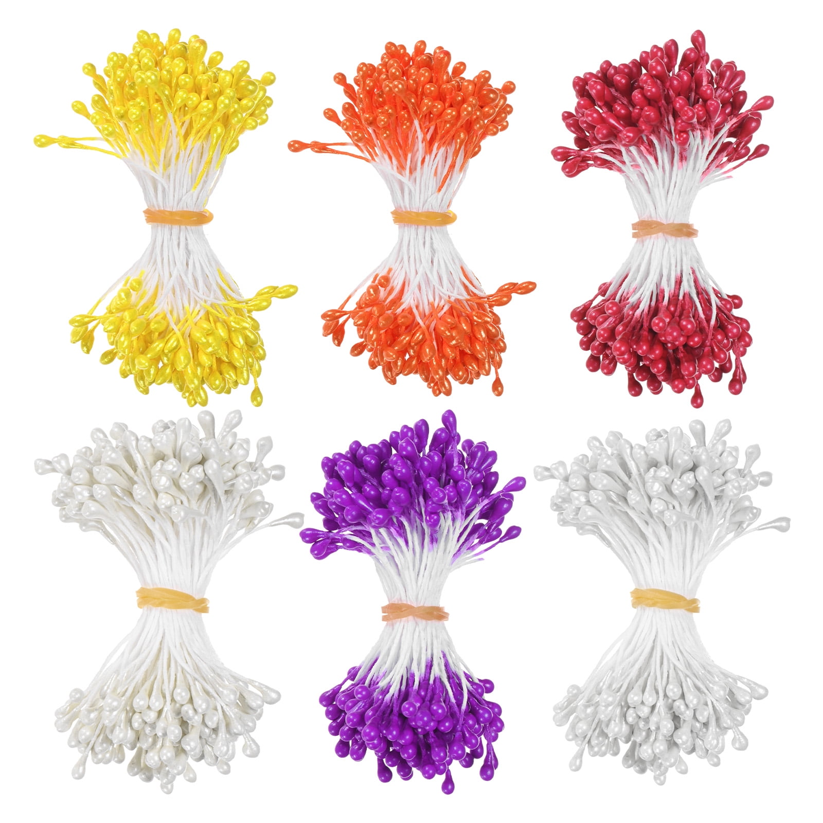 Uxcell 900-Pack Flower Stamens for Crafts, 5mm Double Heads Artificial ...