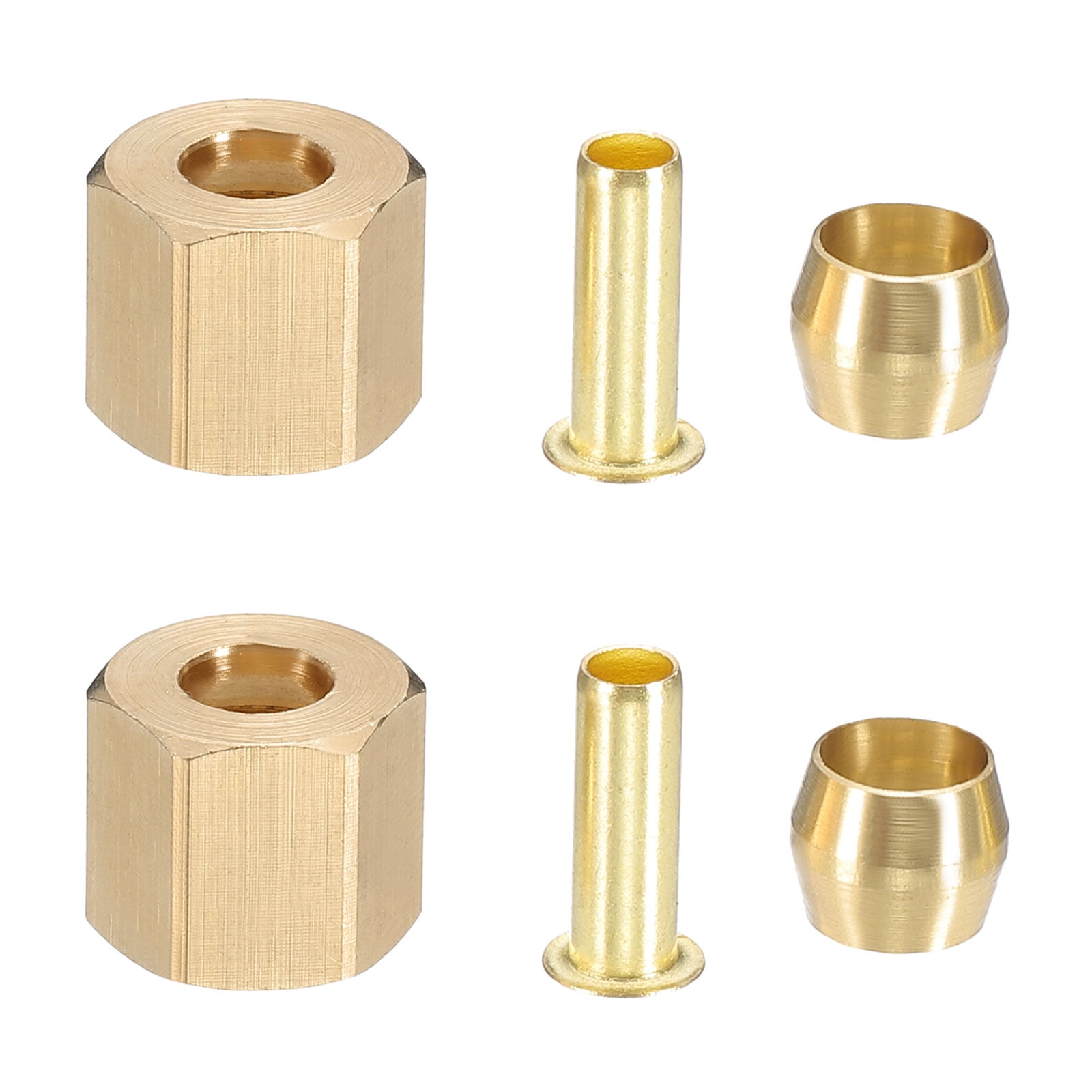 Uxcell 90Pcs Brass Compression Fittings Assortment Kit, 1/4 ...