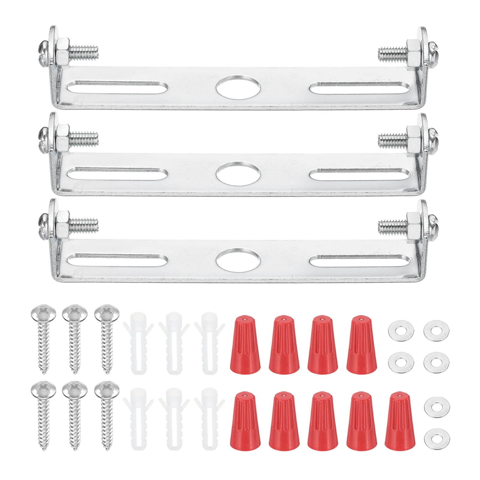 Uxcell 90mm (3.5") Universal Light Fixture Mounting Bracket Kit, 3 Set ...