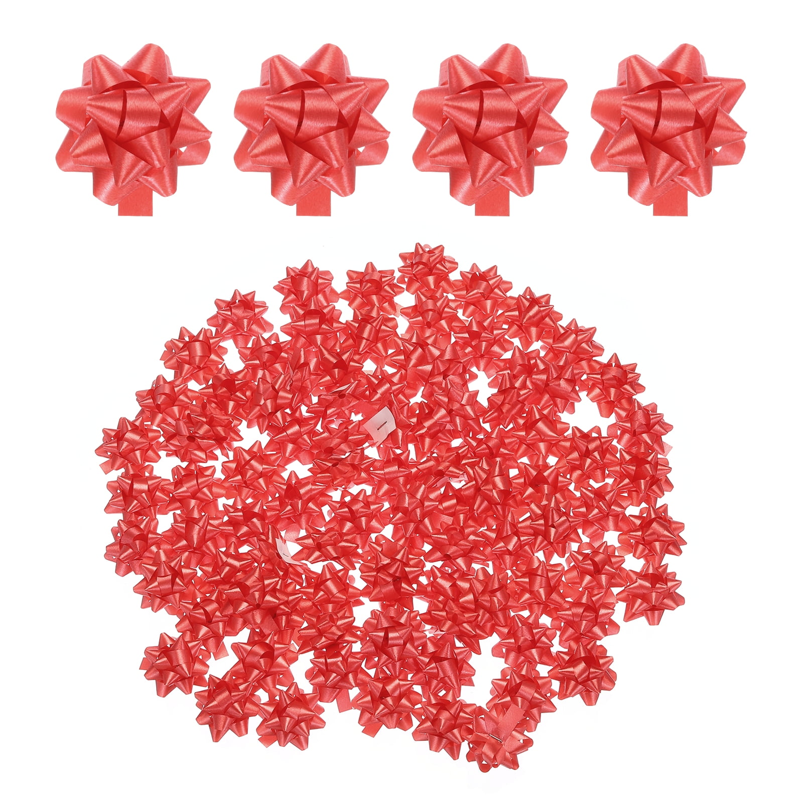 Uxcell 90pcs 1 1/4" Mini Star Gift Bows Small Christmas Bows for Gift ...