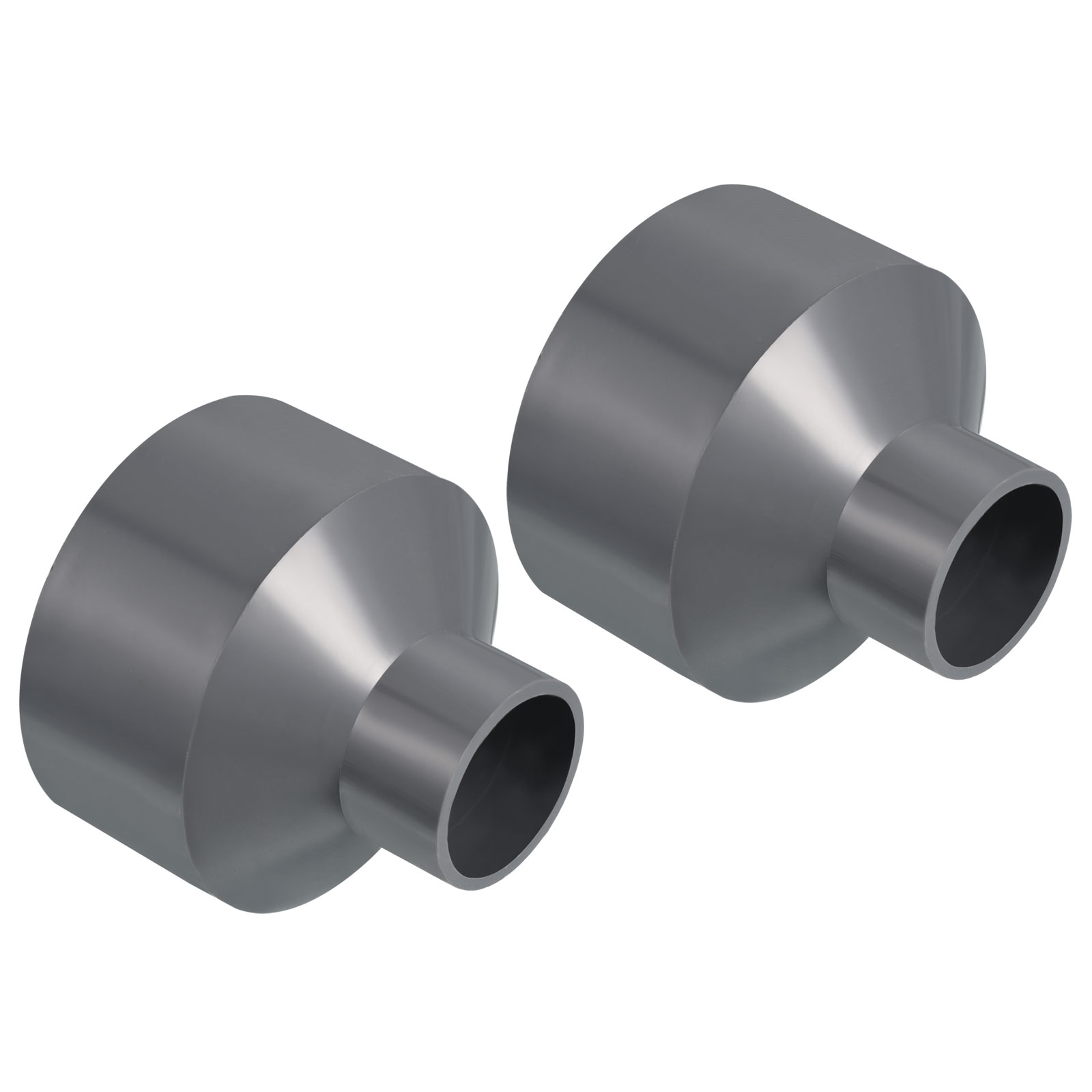 Uxcell 90x40mm PVC Reducer Pipe Fitting Straight Coupling Connector ...