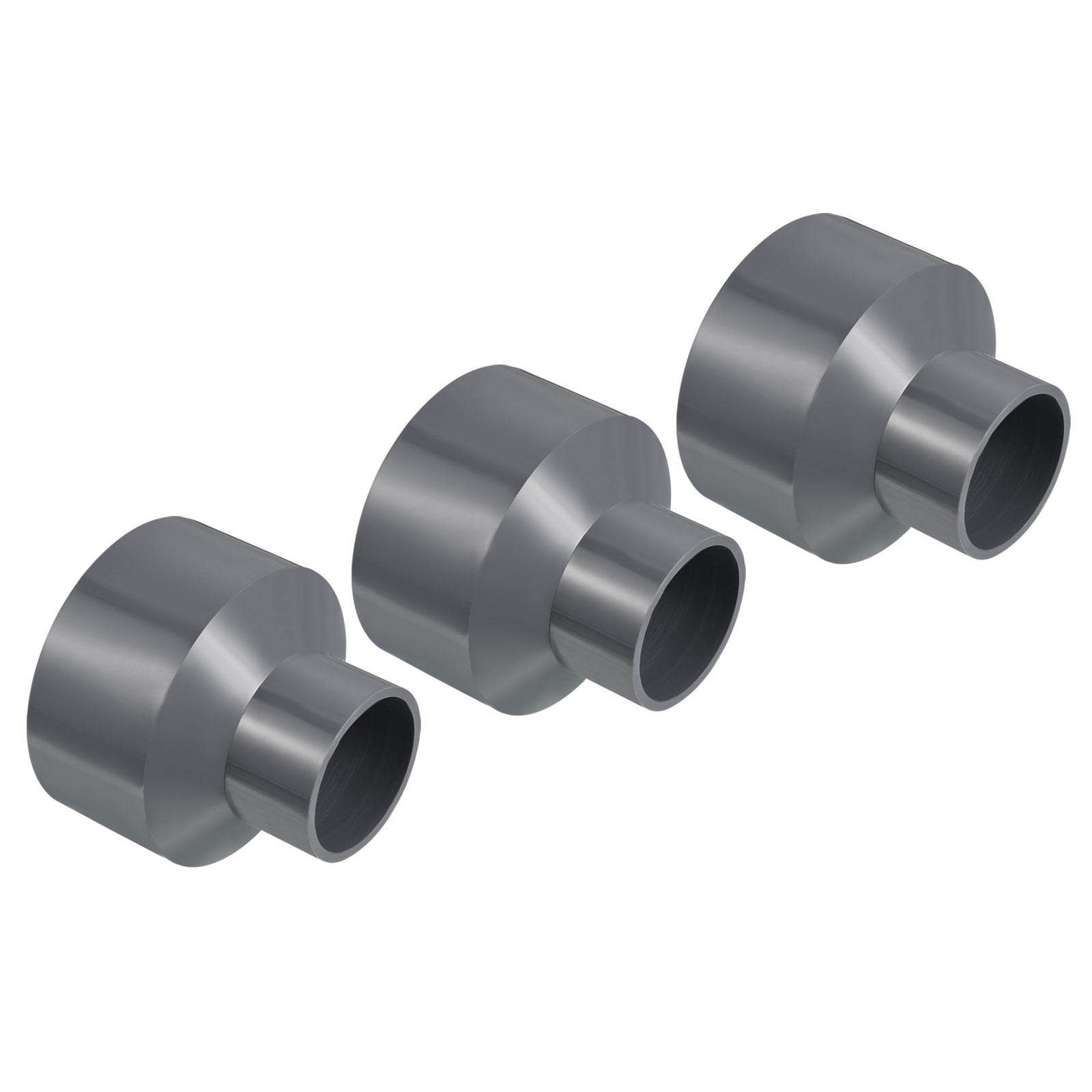 Uxcell 90x50mm PVC Reducer Pipe Fitting Straight Coupling Connector ...