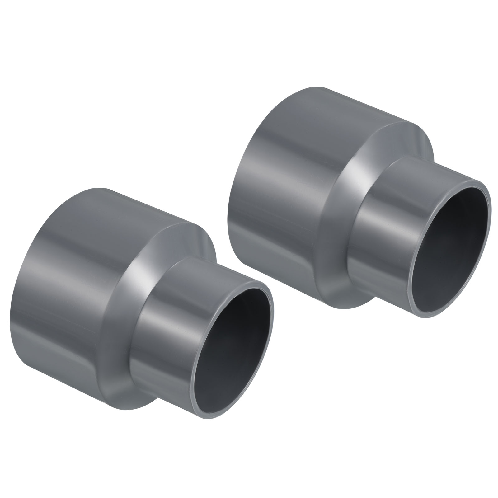 Uxcell 90x63mm PVC Reducer Pipe Fitting Straight Coupling Connector ...