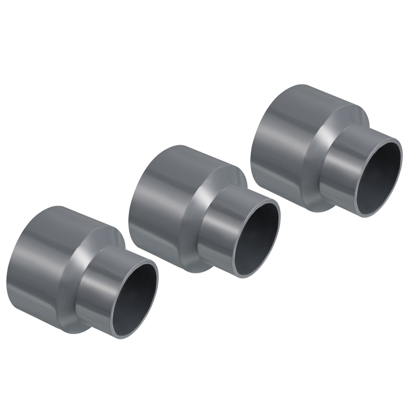 Uxcell 90x63mm PVC Reducer Pipe Fitting Straight Coupling Connector ...